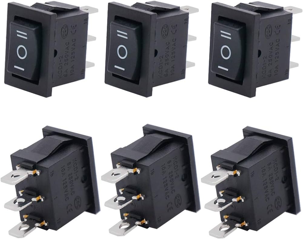 Switch 3 Pines 2 Posiciones Negro – Arca Electrónica