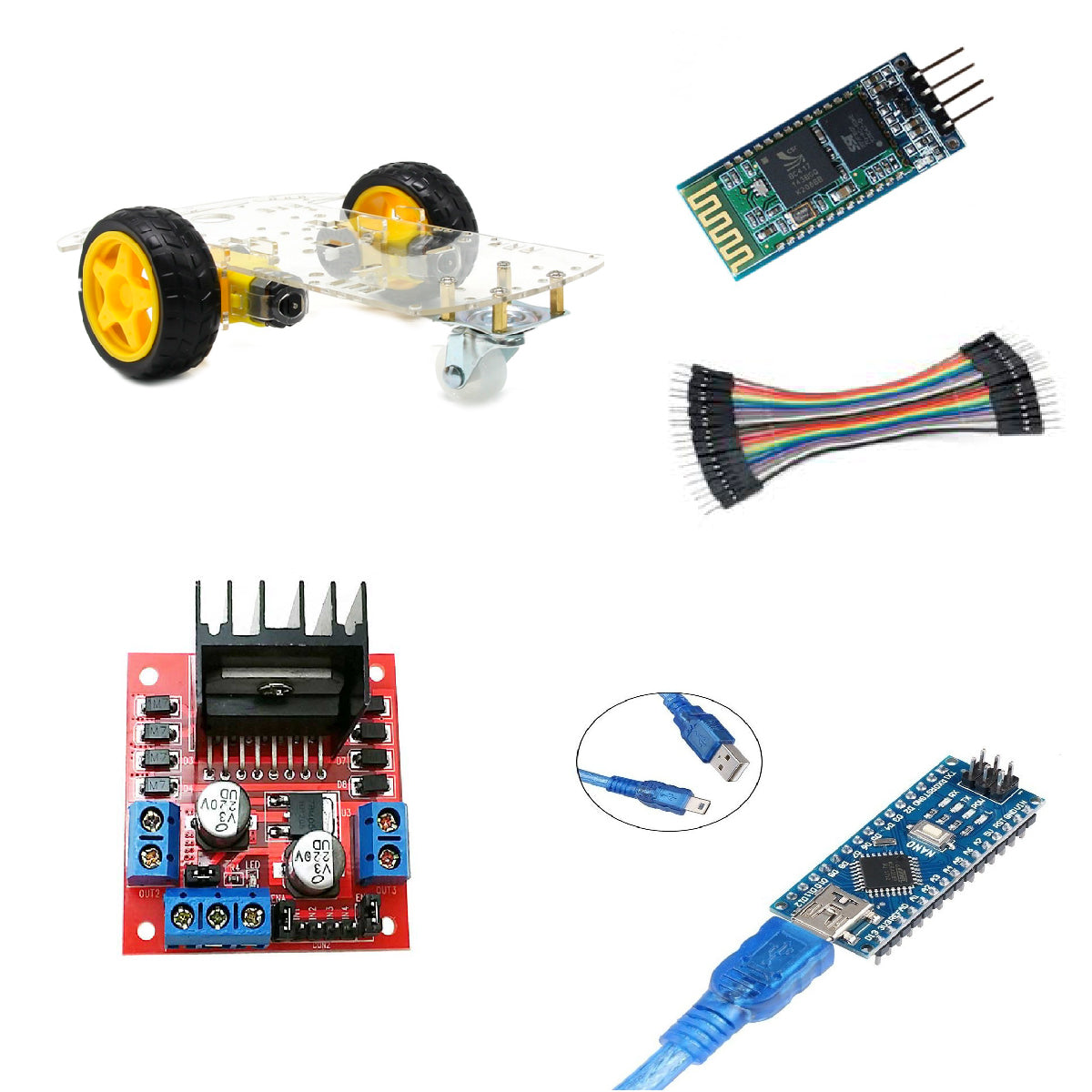 Kit Carro Bluetooth Arduino Nano Robótica – Arca Electrónica